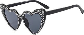 Generic scyca Lunettes de soleil en forme de coeur pour femme, lunettes de soleil en forme de coeur, lunettes de soleil mignonnes et r&eacute;tro &agrave; la mode pour un u