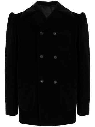 EGONlab. blazer en velours à boutonnière croisée - Noir