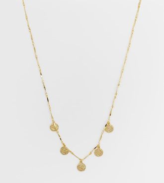 Orelia Collier &agrave; pendentifs pi&egrave;ces de monnaie effet fondu en plaqu&eacute; or 18 carats