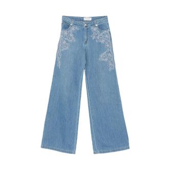 Ermanno Scervino Jeans mit Blumenstickerei - - Jeans - Damen - Blau - L
