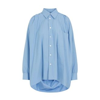 Bottega Veneta Femme, Blouses et Chemises, Bleu, Taille: 36 FR Compact Cotton Shirt