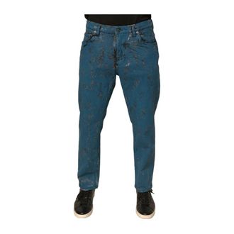 Dolce & Gabbana Blaue Logo Skinny Denim Jeans - - Jeans - Herren - Blau - M