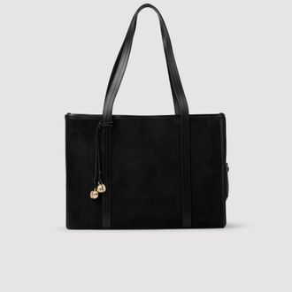 Sandro Shopper-Tasche aus Veloursleder