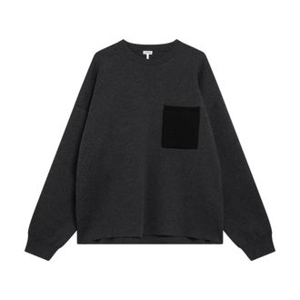 Loewe Pull Anagram Poche - Homme - Sweatshirts et sweats &agrave; capuche - Gris - Taille: M