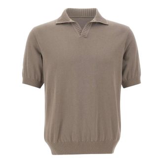 Paul & Shark Homme, Tops, Brun, Taille: XL Polo en coton &agrave; col ouvert