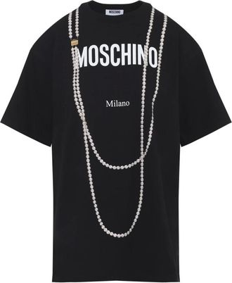 Moschino Femme, Tops, Noir, Taille: 38 FR T-Shirt