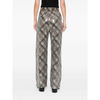 Diesel Sequin-Embellished Plaid Trousers