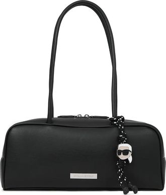 Karl Lagerfeld Hobo Bags - Ikon Glatte rechteckige Tasche - Gr. unisize - in Schwarz - für Damen