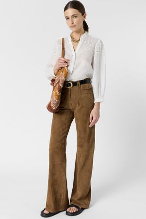 Gerard Darel Chemise fine &agrave; broderies - CRISTEL - Ecru