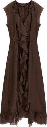 Guess Femme, Robes, Brun, Taille: 38 FR Maelys Ruffled Lo