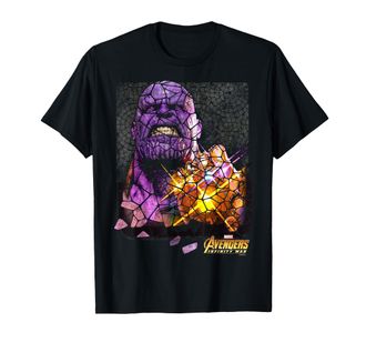 MARVEL Infinity War Thanos Stained Glass Graphic T-Shirt T-Shirt