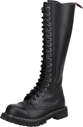 Angry Itch 20-Loch Stiefel - Leder Schwarz - Gr&ouml;&szlig;e 46