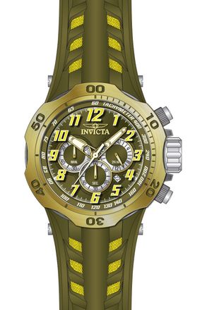 Invicta Venom 50509 Herrenuhr - Quarzwerk - Edelstahl mit gr&uuml;nem Zifferblatt - 52 mm