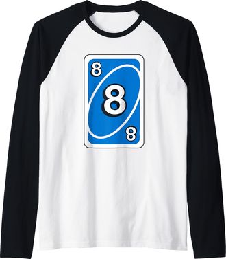 Uno Halloween Blue 8 Karte Raglan