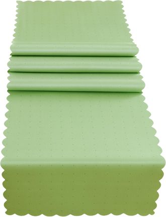 Matches 21 Tischläufer 40 x 150 cm für Küche & Esstisch in Hellgrün - Waschbare Landhaus Mitteldecke