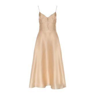 Alberta Ferretti Femme, Robes, Beige, Taille: 38 FR Abito Tripla Organza