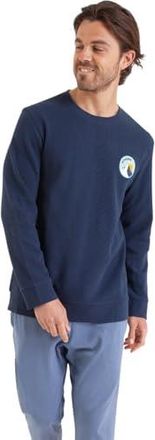 Athéna Homme Waffle Ensemble De Pyjama, Bleu Marine/Bas Gris Bleu, XXL EU