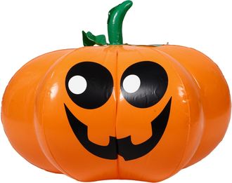 SOLUSTRE Aufblasbarer Halloween Kürbis Dekoration Wetterfester PVC Halloween Deko Kürbis zum Aufhängen Große Gruselige Garten und Partydeko für Innen und Außen