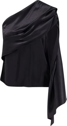 Alberta Ferretti Top sans manches drap&eacute; - Femme - Tops - Noir - Taille: 42 FR