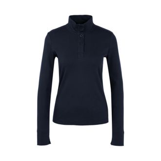Marc Cain Langarmshirt mit Stehkragen - - Tops - Damen - Blau - M