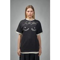 Jean Paul Gaultier Cotton Asymetric T-Shirt Printed Tattoo