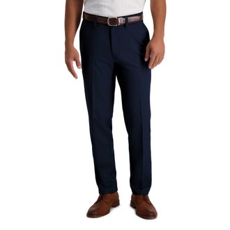 Haggar Herren Coole 18 Pro Slim Fit Freizeithose mit Flacher Vorderseite Hose, Dunkles Marineblau, 30W / 30L