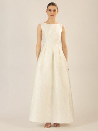 Apart Abendkleid mit angedeuteten Rosenbl&uuml;ten