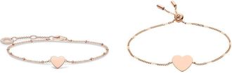 Thomas Sabo Armband Herz mit Kugel roségold, 925 Sterlingsilber, 16-19 cm Länge & Fossil Armband Für Frauen Classics, Min.Innere Länge:165mm Rose Gold Edelstahl A