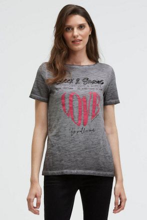 soccx Rundhalsshirt mit U-Boot-Ausschnitt