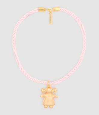 Timeless Pearly Collier Petite Fille Satin Rose
