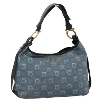 Ferragamo Pre-owned Canvas Schultertasche - - Pre-owned - Damen - Blau - ONE SIZE