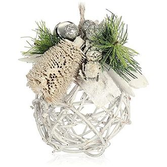 Com-Four Pendentifs pour d&eacute;corations de No&euml;l - Pendentifs darbres de No&euml;l comme d&eacute;corations dhiver - Figurines d&eacute;coratives comme d&eacute;corations de Chambre (Boule 