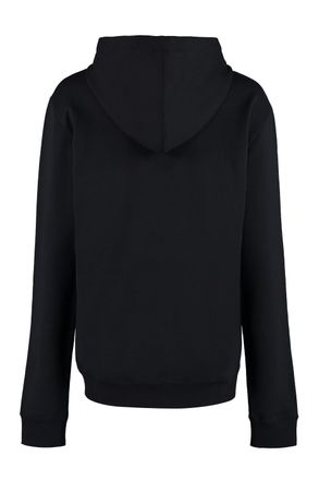 Saint Laurent Womens Black Cotton Hoodie Hoodies