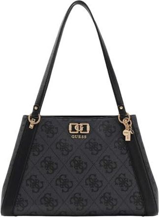 Guess sac &agrave; &eacute;paule Karnilla Logo Girlfriend Carryall Coal Logo gris fonc&eacute;