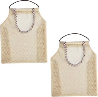 Aboofan 2 Stück Wiederverwendbare Haushalts Hängebeutel aus Atmungsaktivem Polyester Große Kapazität Faltbare Aufbewahrungstaschen für Küche Bad und Schlafzim