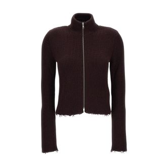 Maison Margiela Strick-Rei&szlig;verschluss-Cardigan - - Knitwear - Damen - Rot - M