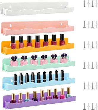 Generic Nagellack-Organizer Zur Wandmontage - Nagellack- - 6-teiliges Acryl-Nagelack-, Schwebende Regale | Wandregale F&uuml;r Zuhause, Schlafzimmer, Kinderzimmer,