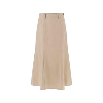 Guess Jupe midi Ryan en lin m&eacute;lang&eacute;