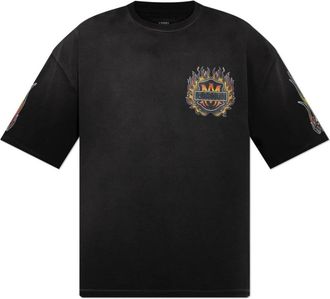 Amiri Homme, Tops, Noir, Taille: 2XL MA Flames Oversized Tee