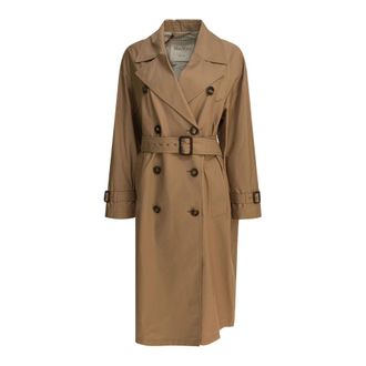 Max Mara Brauner wasserabweisender Mantel Aw25 - - Coats - Damen - Braun - S