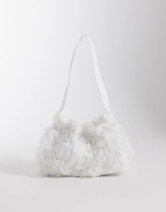 Sister Jane Dream Sister Jane - Petalscape - Sac de mari&eacute;e en tulle &agrave; imprim&eacute; fleuri - Blanc