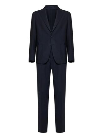 Tagliatore Kordelzug-Anzug mit steigendem Revers - Blau