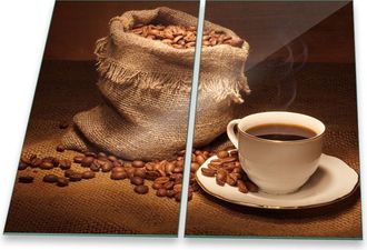 Decorwelt | Herdabdeckplatten 2x30x52 cm Ceranfeldabdeckung 2-Teilig Universal Elektroherd Induktion für Kochplatten Herdschutz Deko Schneidebrett Sicherheitsgl