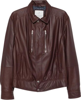 Brunello Cucinelli Zip-fastening Leather Jacket