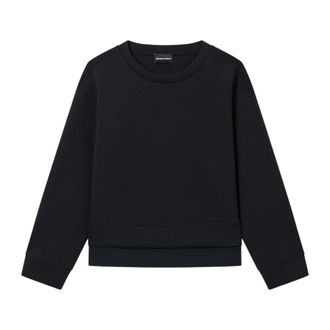 Emporio Armani Femme, Sweatshirts et sweats &agrave; capuche, Noir, Taille: 40 FR SweaT-shirt structur&eacute; en double jersey