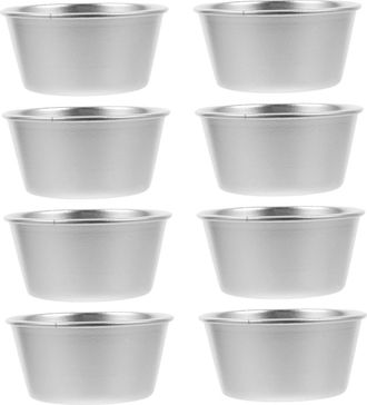 Pretyzoom 8st&uuml;cke Einzelne Flan-formen Aus Karbonstahl Runde Eierkuchenformen Mit Antihaftbeschichteter Oberfl&auml;che Mini-kuchenformen Und Puddingf&ouml;rmchen F&uuml;r Bac