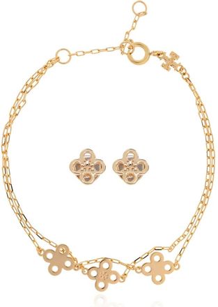 Tory Burch Femme, Accessoires, Jaune, Taille: ONE Size Ensemble Bracelet et Boucles dOreilles