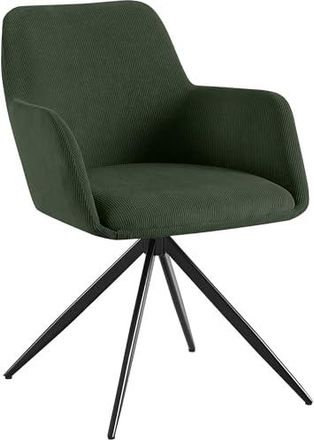 Clp Chaise de Salle &agrave; Manger CLP Olema, Rembourr&eacute;e, Pivotante 180&deg;, Vert