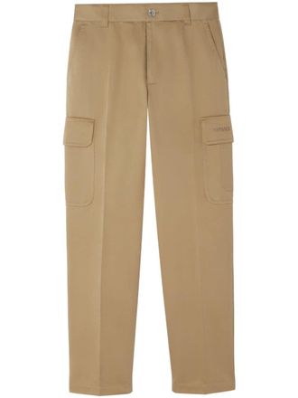 Versace pantalon cargo &agrave; logo brod&eacute; - Tons neutres