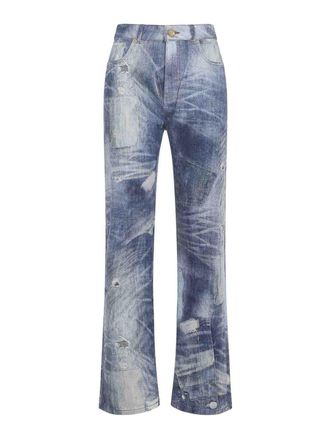 Roberto Cavalli Jean Droit - Bleu Fonc&eacute;